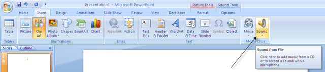 How To Insert Music Into PowerPoint 2007