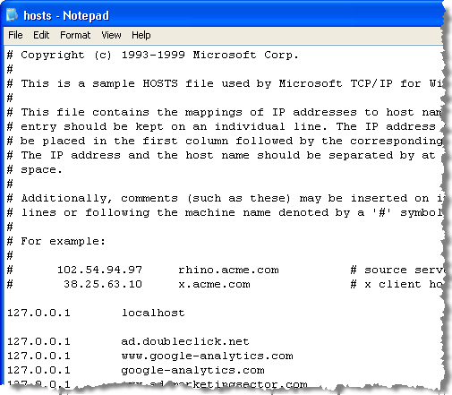 Blocking Websites Using The Windows Hosts File