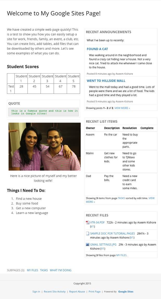 Create A Personal Website Quickly Using Google Sites