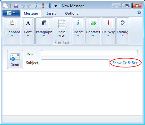 How to use BCC & send same email to several contacts?