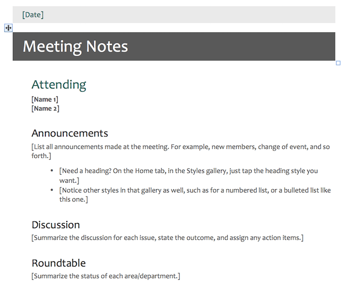 Template Meeting Minutes Examples Crafts DIY And Ideas Blog