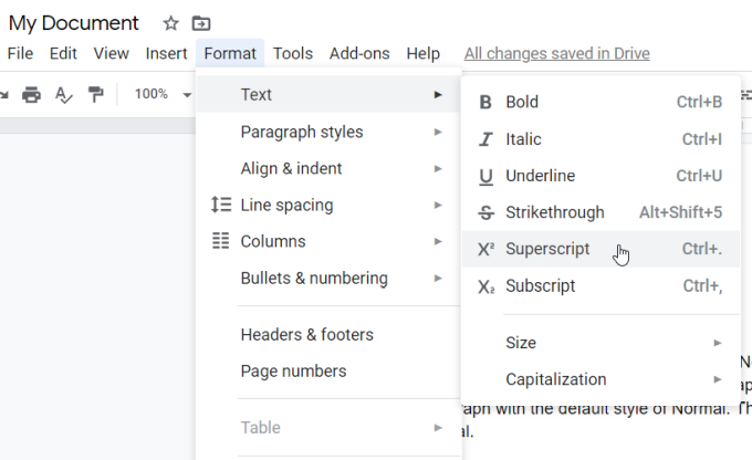 How To Do Subscript Superscript In Google Docs