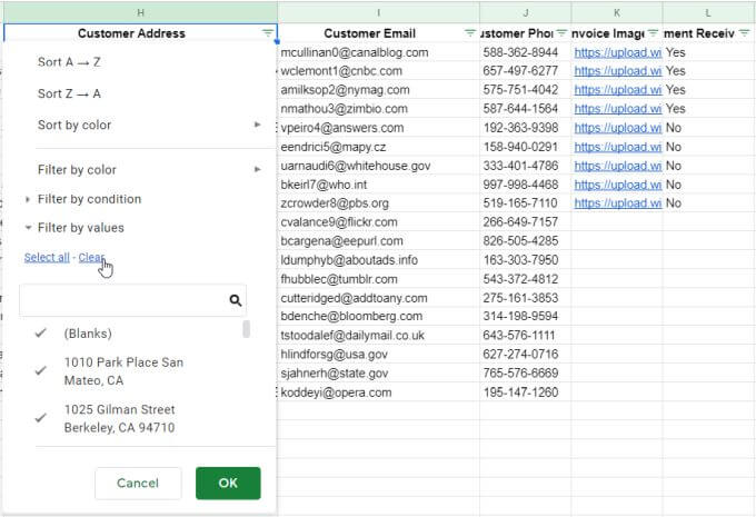 How To Filter In Google Sheets