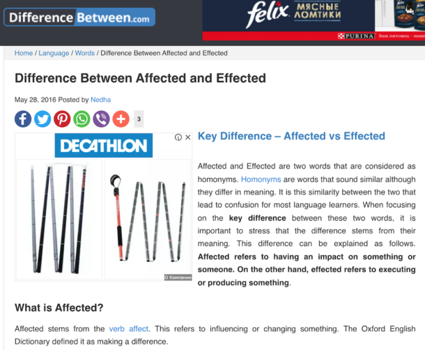 Affected vs Effected: 10 Sites That Teach You Correct English Grammar Usage