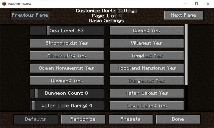 How Minecraft’s Customize World Settings Work
