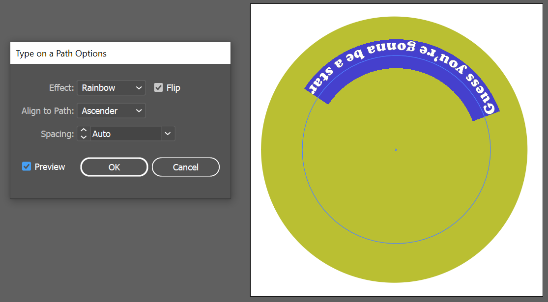 How To Flip Text On A Path In Illustrator