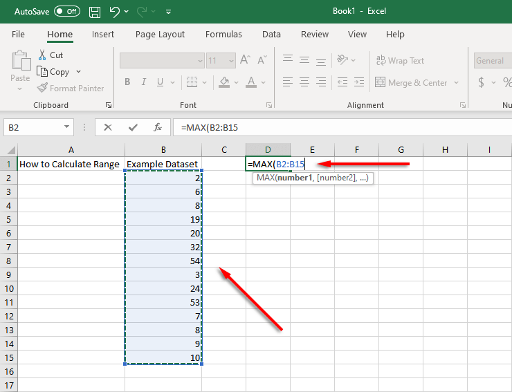 Range Excel