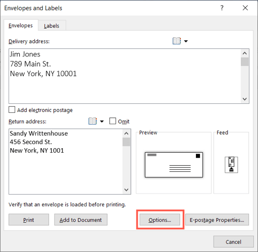 How To Print On An Envelope In Microsoft Word