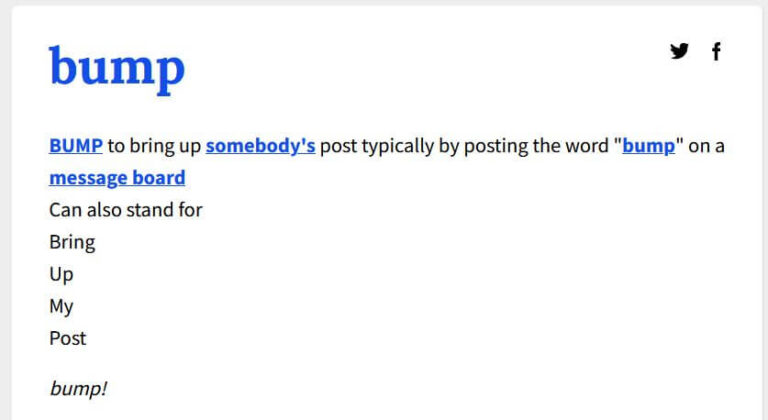 What Does “Bump” Mean on Facebook?