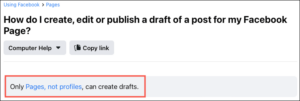 How to Find Draft Posts on Facebook