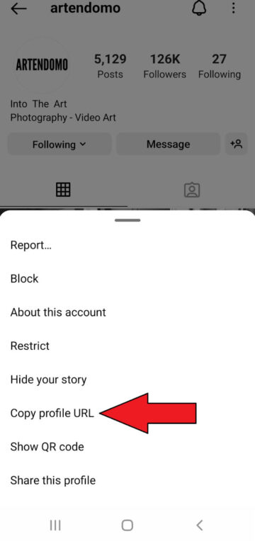 How to Copy and Share an Instagram Profile Link