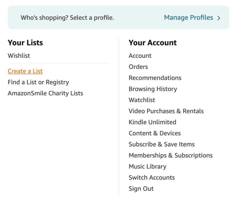 How to Find an Amazon Wish List