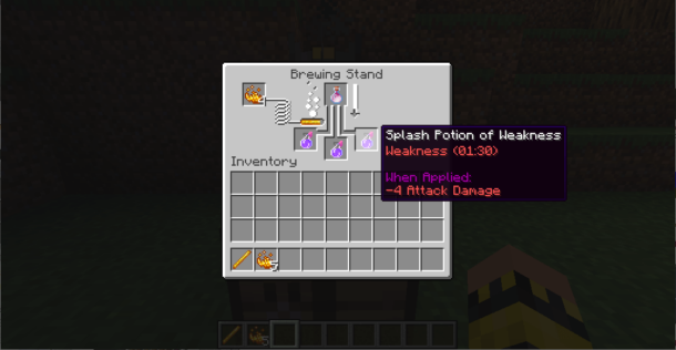 How to Make a Potion of Weakness in Minecraft