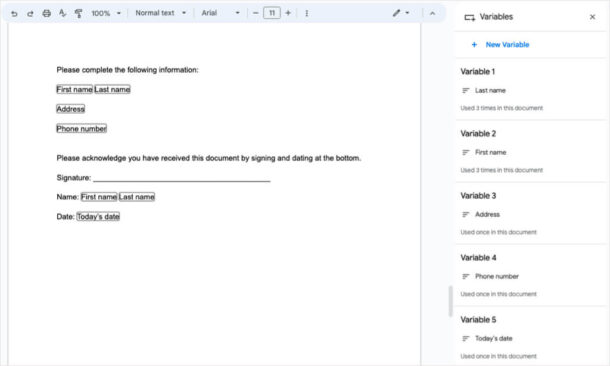 How to Insert Variable Smart Chips (Placeholders) in Google Docs How to Insert Variable Smart Chips (Placeholders) in Google Docs