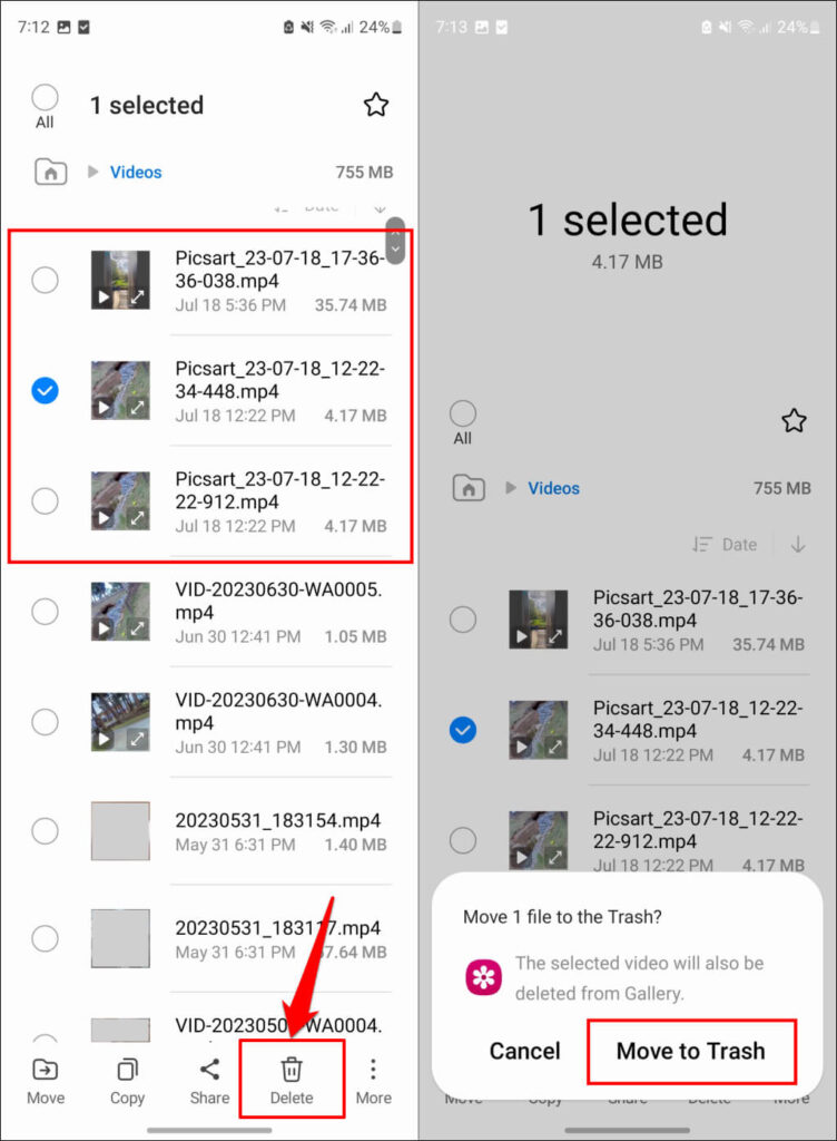 How to Delete Picsart Video Files on Android Devices