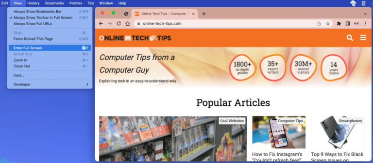How to Enter and Exit Full Screen in Google Chrome
