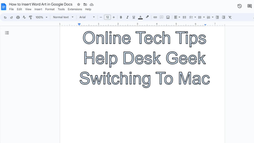 How to Insert Word Art in Google Docs